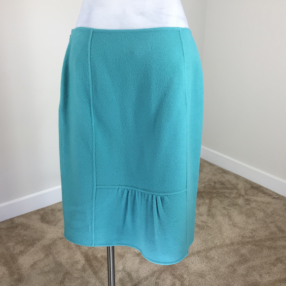 Talbots | Skirts | Talbots Green Wool Pencil Skirt Career Cocktail ...